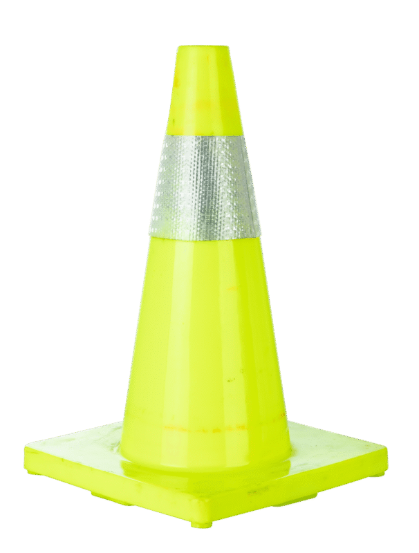 TRAFFIC CONE SOFT PVC LIME - RealPPE